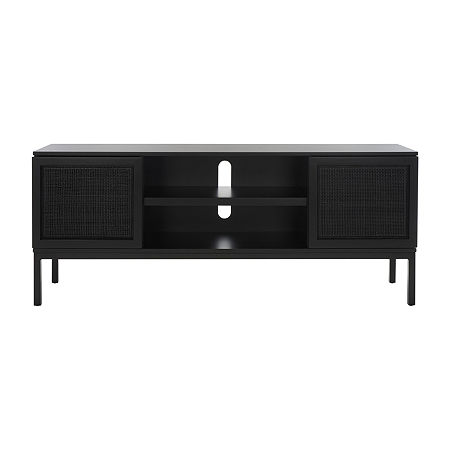 Click here for Zadie 1 Shelf Rattan Media Stand - Black prices