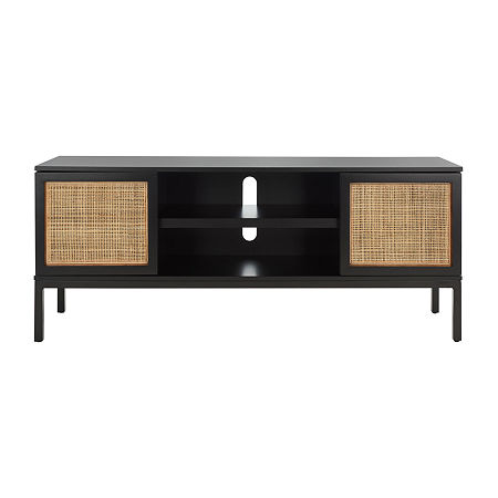 Click here for Zadie 1 Shelf Rattan Media Stand - Black/brown prices