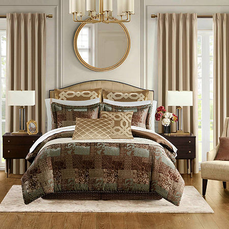 Croscill Galleria 4-Pc Comforter Set  California King - Brown