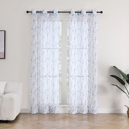 Click here for Isla Sheer Grommet Top Sheer Set of 2 Curtain Pane... prices