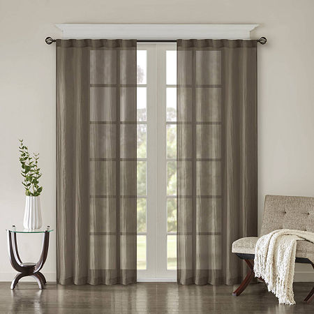 Click here for Madison Park Harper Solid Crushed Curtain Panel Pa... prices