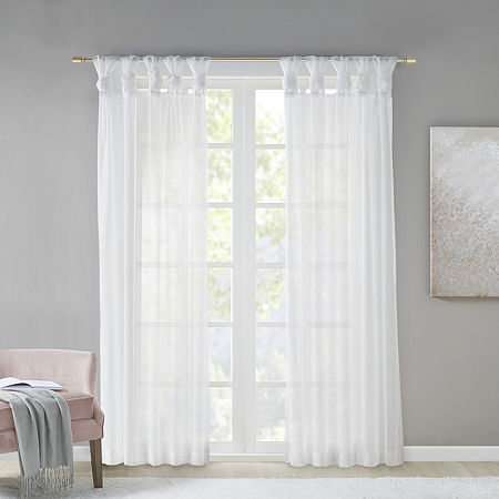 Click here for Madison Park Elowen Tab Top Sheer Set of 2 Curtain... prices