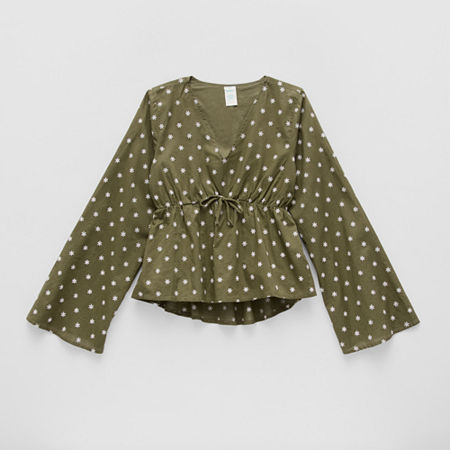 Click here for Thereabouts Little & Big Kid Girls V Neck Long Sle... prices