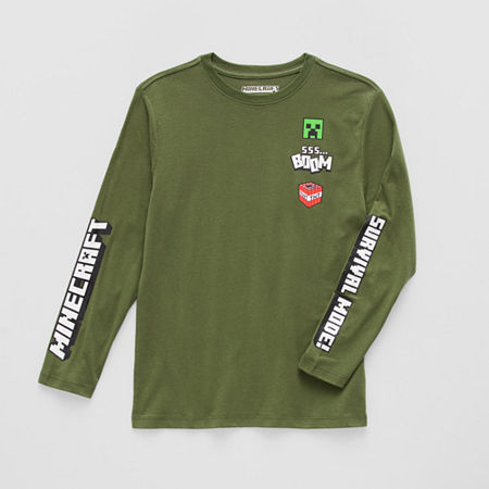 Click here for Little & Big Kid Boys Crew Neck Long Sleeve Regula... prices