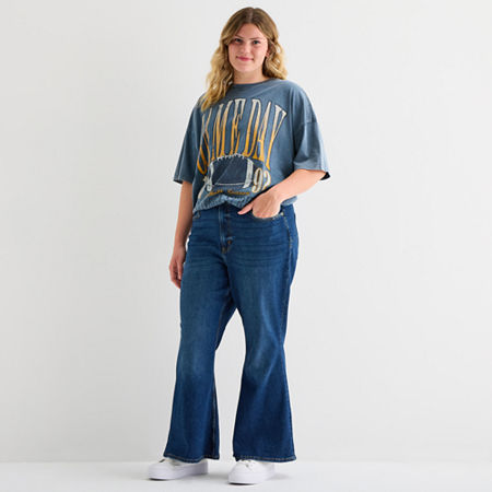 Click here for Arizona Juniors Plus Curvy Womens High Rise Flare... prices