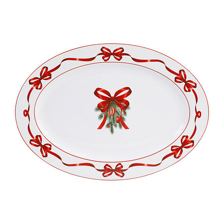 Click here for Martha Stewart Holiday Bow Wreath Oval Serving Pla... prices