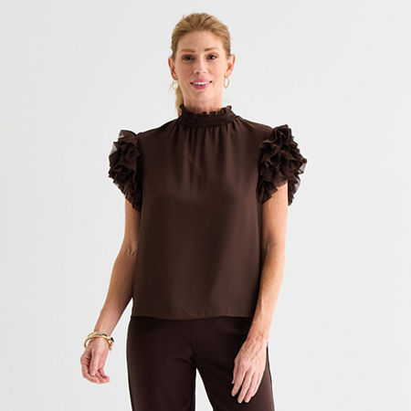 Click here for Liz Claiborne Womens Short Sleeve Blouse  Small  B... prices
