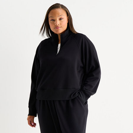 Click here for Xersion Womens Scuba Luxe Half Zip Pullover Plus... prices