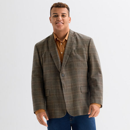 Click here for J. Ferrar Mens Big Plaid Sport Coat  52 Big Regula... prices