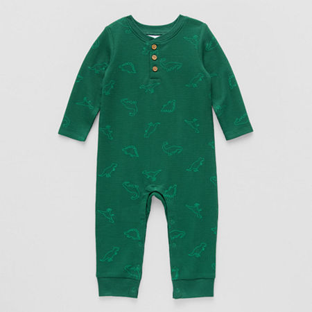 Click here for Okie Dokie Waffle Baby Boys Long Sleeve Jumpsuit... prices