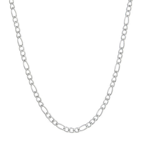 Click here for Mens Stainless Steel 30 3mm Figaro Chain  One Size... prices