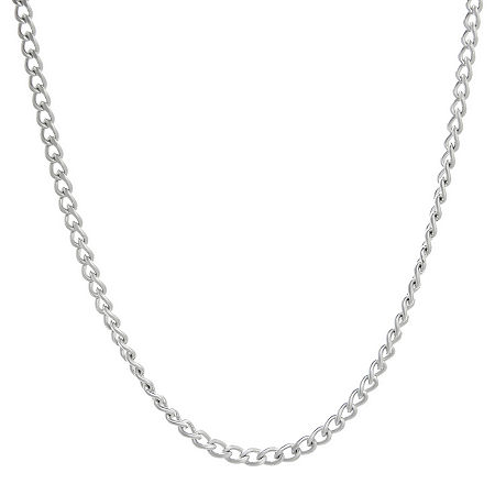 Click here for Mens Stainless Steel 30 3mm Curb Chain  One Size... prices
