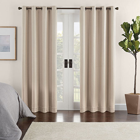 Click here for Eclipse Ambiance Chevron Draft Stopper Grommet Top... prices
