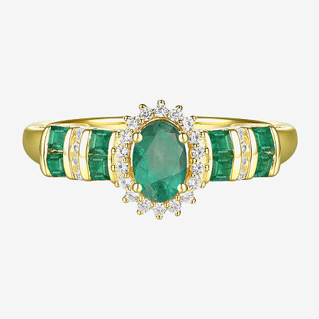 Click here for Womens 1/10 CT. T.W. Diamond & Genuine Green Emera... prices