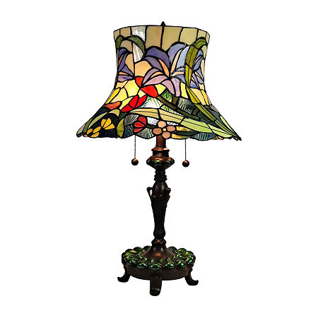Click here for Dale Tiffany 26 Cloverdale Tiffany Glass Table Lam... prices