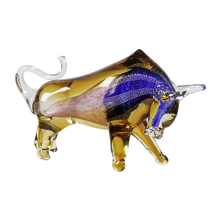 Click here for Dale Tiffany 7 Blaster Bull Art Glass Figurine  On... prices