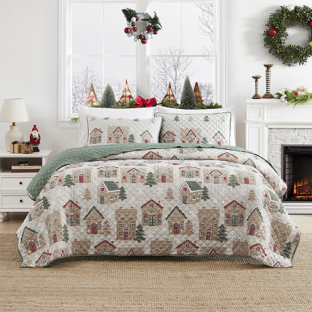 Click here for Avanti Gingerbread House 3pc. Reversible Quilt Set prices