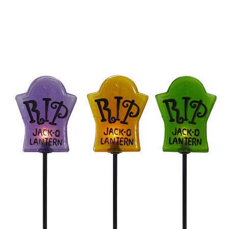 Northlight Seasonal Set of 3 Tombstone Halloween Pathway Markers