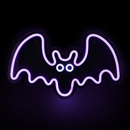 Click here for 15 Purple LED Lighted Neon Style Purple Bat Hallow... prices