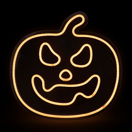 Click here for 15 Orange LED Lighted Neon Style Jack-O-Lantern Ha... prices
