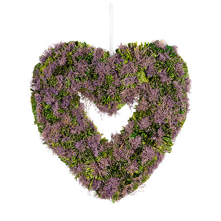 Click here for Northlight 14.5in Purple Moss And Green Twig Valen... prices