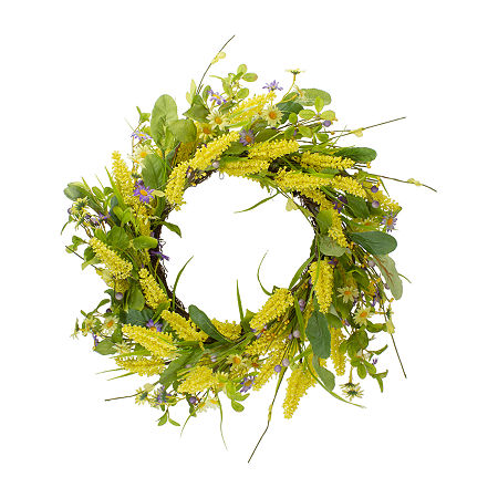 Click here for Northlight 25in Daisy And Berry Floral Wreath  One... prices