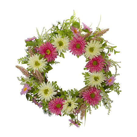 Click here for Northlight 23in Chrysanthemum And Berry Floral Wre... prices