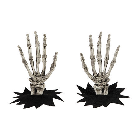 Click here for Northlight 7in Skeleton Hands Window Halloween Yar... prices