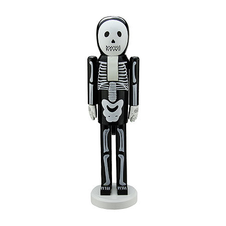 Click here for Northlight 14in Black And White Skeleton Wood Nutc... prices