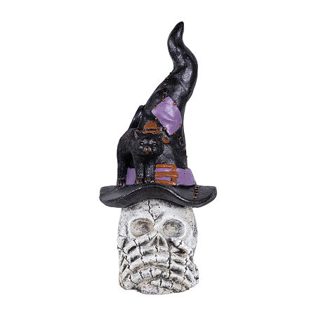 Click here for Northlight 22.75in Skull In Witch Hat With Black C... prices