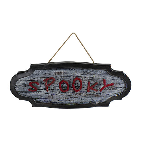 20.5 Animated Spooky Halloween Sign - Gray