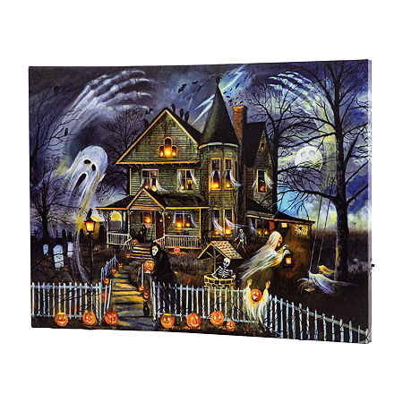 Click here for Northlight 12in X 15.75in Led Haunted House Canvas... prices