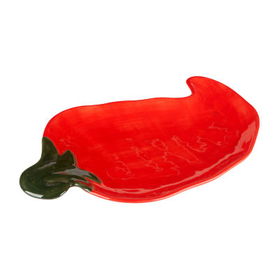 Certified International Chili Pepper Serving Platter 31490, Color: Red ...