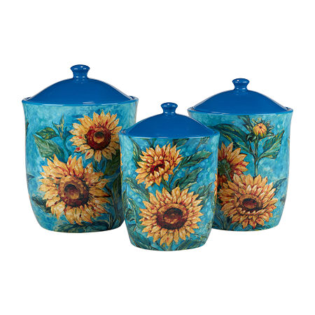 Certified International Golden Sunflowers Set of 3 Canisters - Miscellaneous