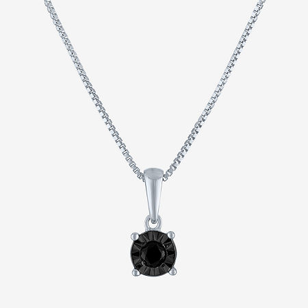 Click here for Womens 1/10 CT. T.W. Natural Black Diamond Sterlin... prices