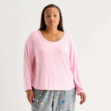 Click here for Sleep Chic Womens Rib Round Neck Long Sleeve Plus... prices