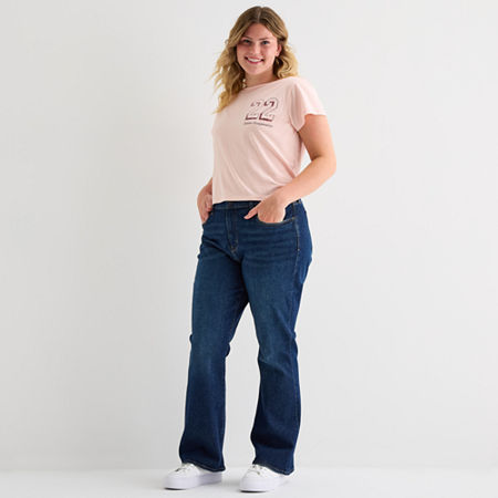 Click here for Arizona-Juniors Plus Womens Mid Rise Bootcut Jean... prices