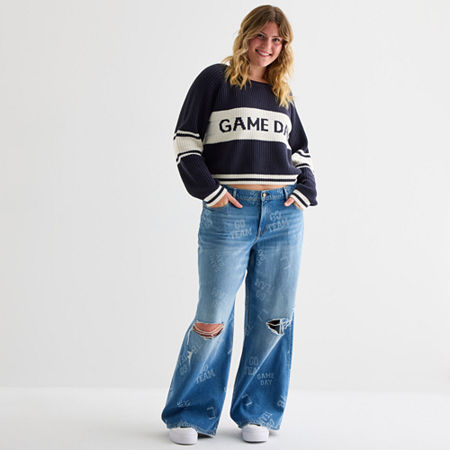 Click here for Arizona Womens Juniors Plus Low Rise Baggy Fit Jea... prices