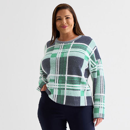 Click here for Liz Claiborne Plus Womens Crew Neck Long Sleeve Pl... prices