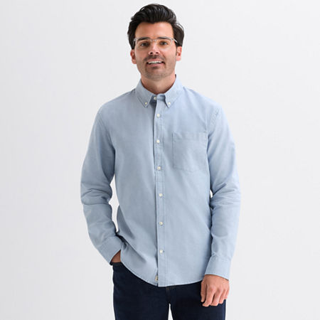 Click here for mutual weave Mens Long Sleeve Relaxed Oxford Butto... prices