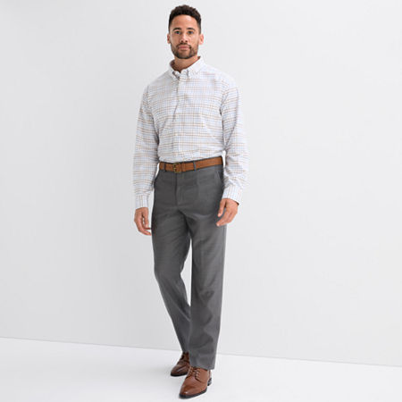 Click here for Stafford Houndstooth Mens Classic Fit Flat Front S... prices