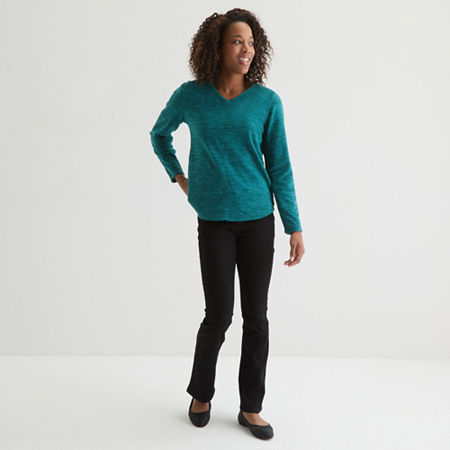 Click here for St. Johns Bay Womens V Neck Long Sleeve Tall Sweat... prices