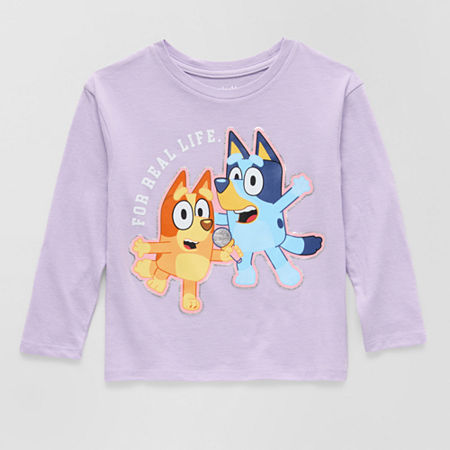 Click here for Toddler Girls Round Neck Long Sleeve Bluey Graphic... prices
