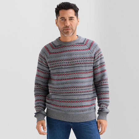 Click here for St. Johns Bay Fairisle Mens Crew Neck Long Sleeve... prices