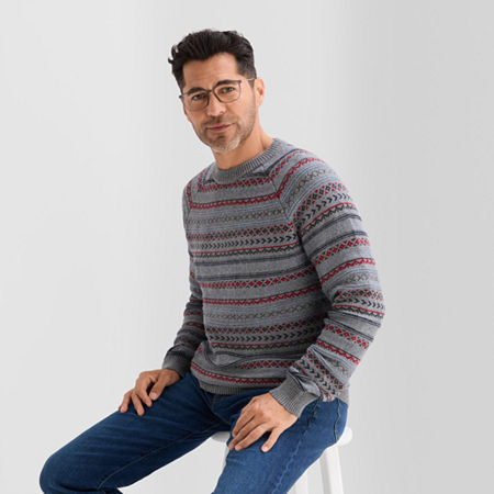 Click here for St. Johns Bay Fairisle Mens Crew Neck Long Sleeve... prices