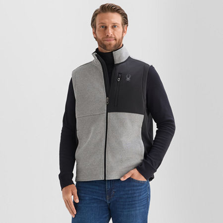 Spyder Mens Midweight Fleece Vest  Large  Gray