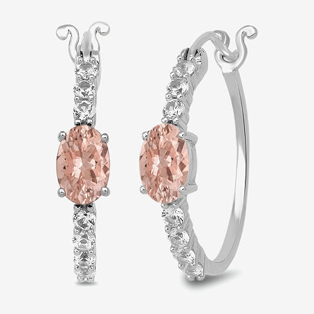 Click here for Gemstone Sterling Silver 19.5mm Hoop Earrings  One... prices