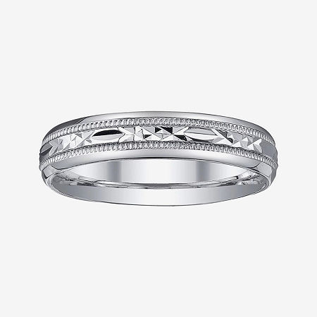 Click here for Personalized 4mm Comfort Fit Criss-Cross Sterling... prices