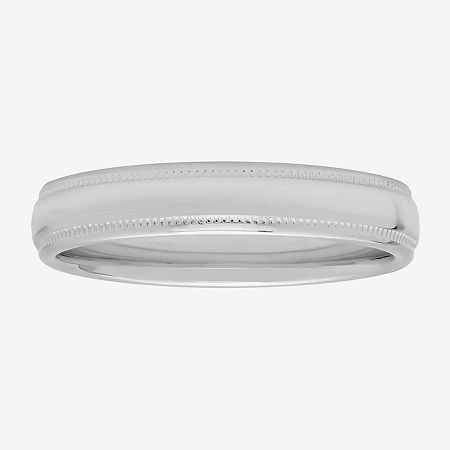 Click here for Womens 4mm Sterling Silver Wedding Band  7  White prices