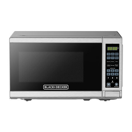 Black & Decker 0.7 Cubic Feet Digital Microwave - Stainless Steel
